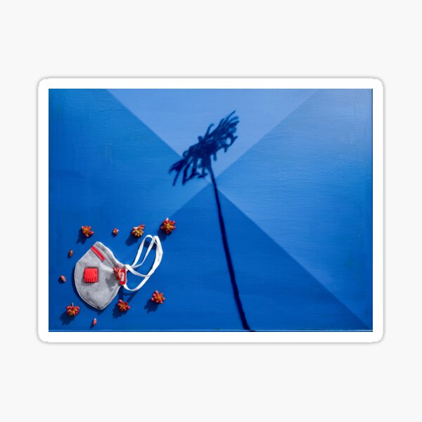 "Composition with N95 face mask" Sticker for Sale by ssviluppo | Redbubble