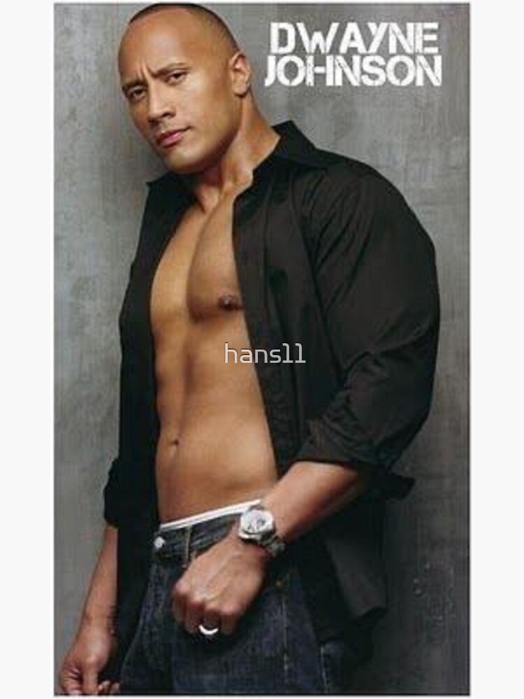 "dwayne the rock johnson" Sticker by hans11 | Redbubble