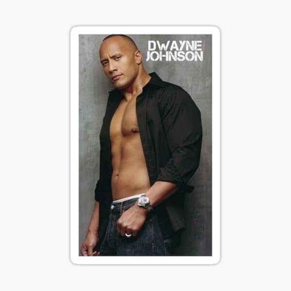 "dwayne the rock johnson" Sticker by hans11 | Redbubble