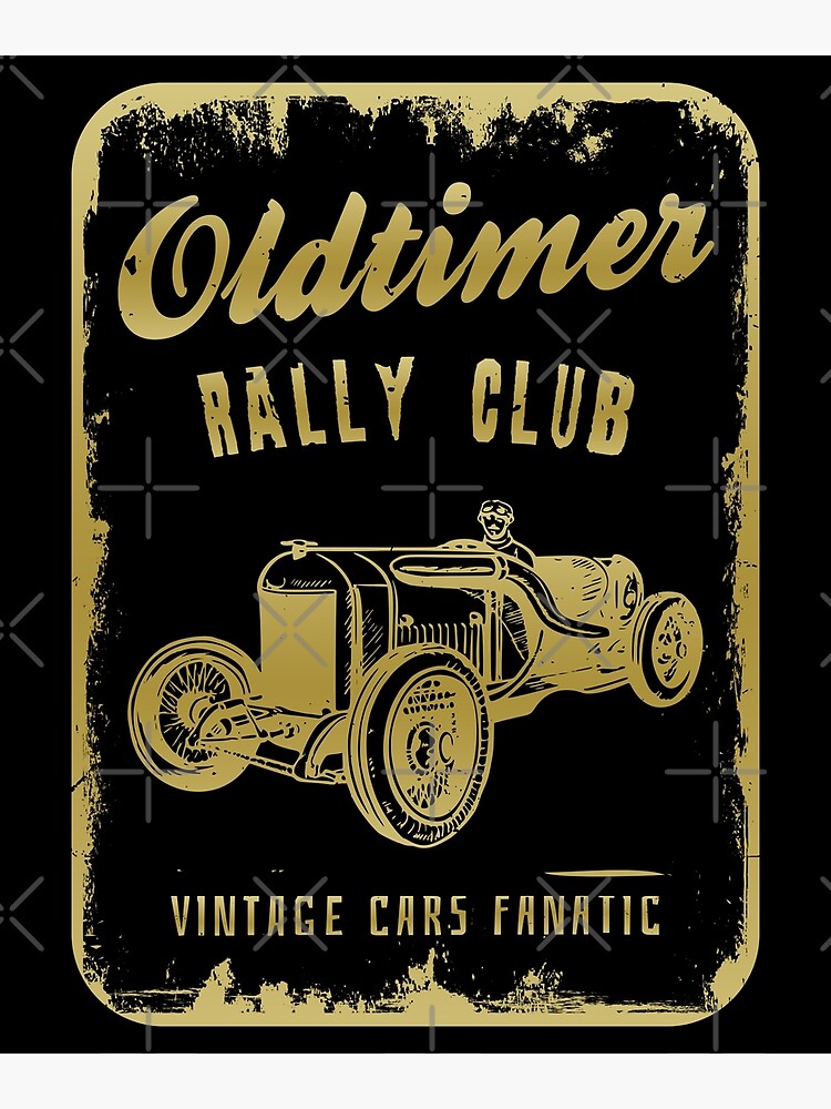 "Oldtimer Rally Club (Vintage Retro Advertising Board • Classic Car ...