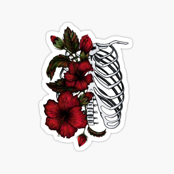 "Bloomin Ribs" Sticker for Sale by -Poison- | Redbubble