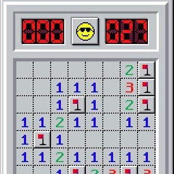 "Minesweeper win" Sticker for Sale by r2e1a | Redbubble