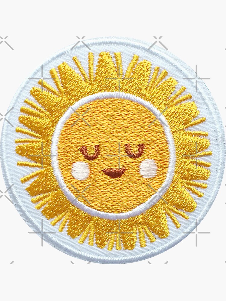 "Happy Sun Sticker" Sticker for Sale by designolo | Redbubble
