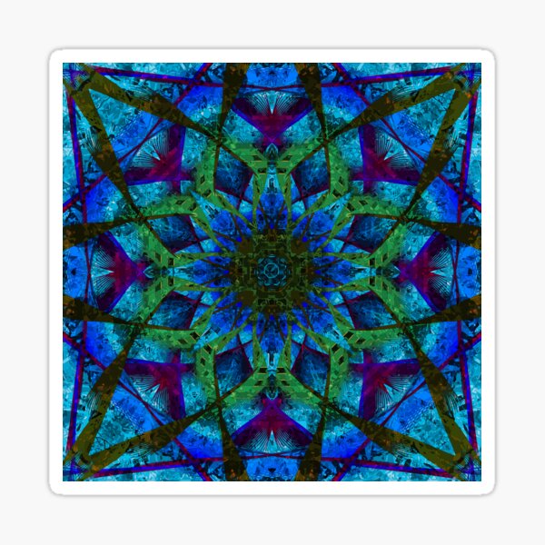 "Deep Blue Sea Mandala" Sticker by CrunchySqueak | Redbubble