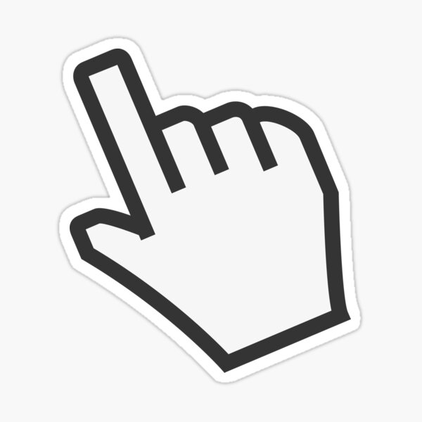 "Mouse click hand" Sticker for Sale by TheArtPassion | Redbubble
