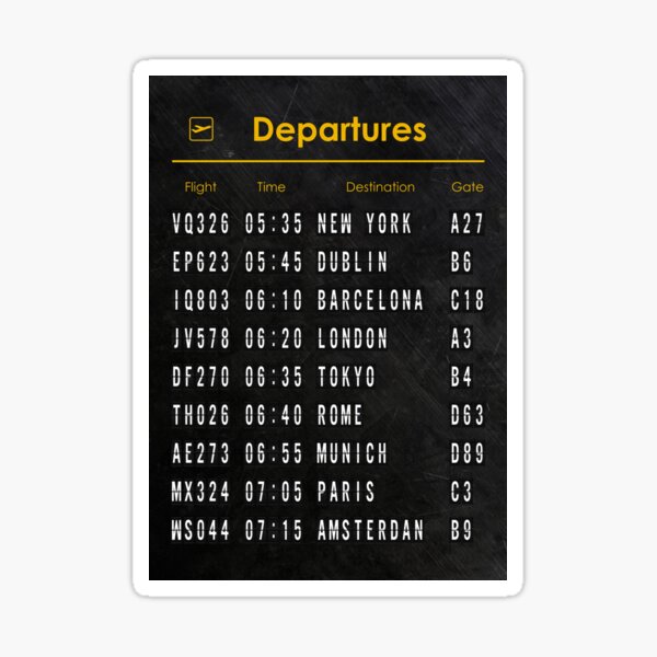 "Departures 3" Sticker by RaymondDiaz | Redbubble