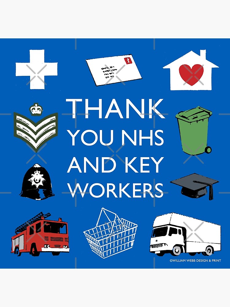"Thank you key workers" Poster for Sale by wonder-webb | Redbubble