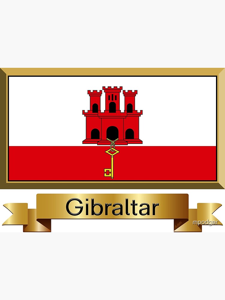 "Gibraltar Flag Gifts, Stickers & Products - Named" Poster for Sale by ...
