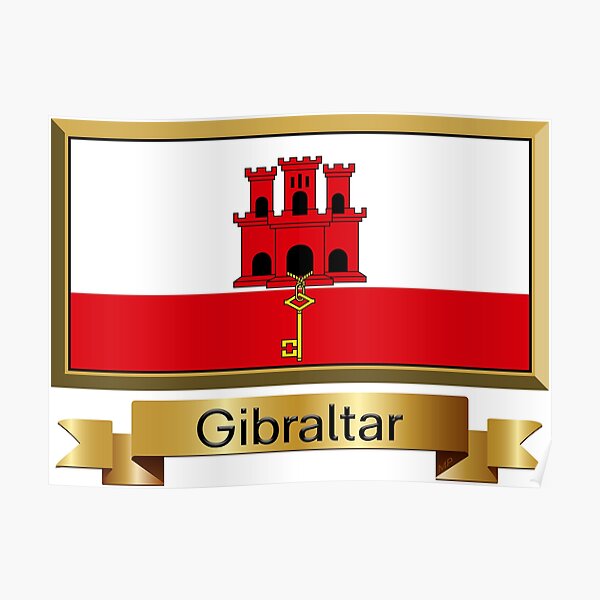 "Gibraltar Flag Gifts, Stickers & Products - Named" Poster for Sale by ...