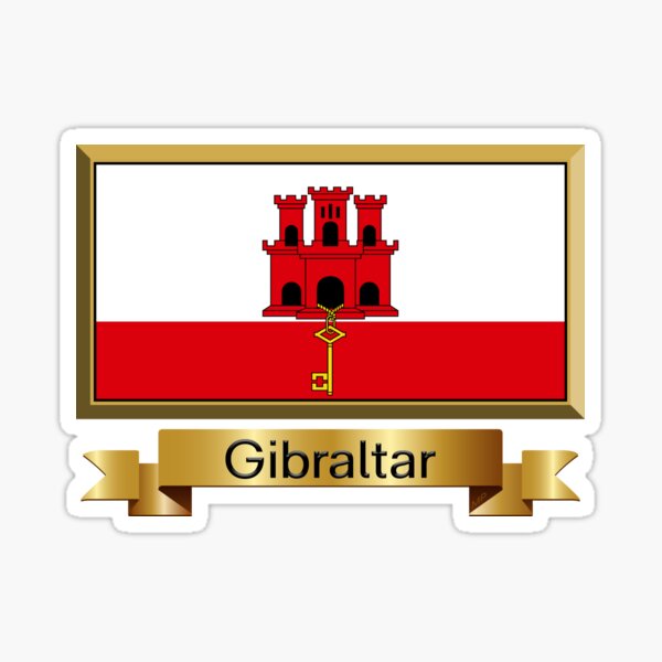 "Gibraltar Flag Gifts, Stickers & Products - Named" Sticker for Sale by ...
