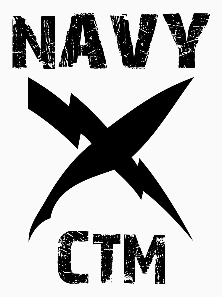 "US Navy CTM Insignia - Black" T-shirt by courson | Redbubble | navy t ...