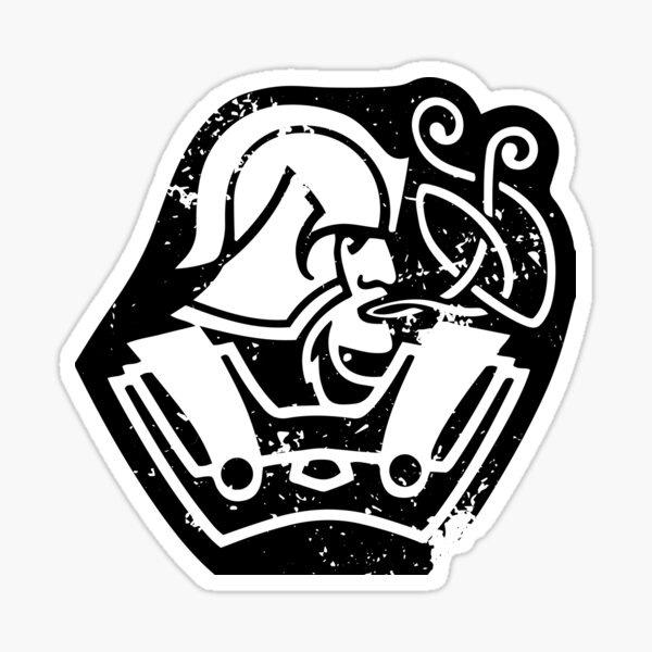 "Skyrim logo design - textured" Sticker by DylanJaimz | Redbubble