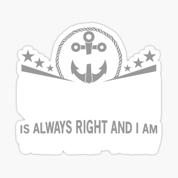 "Captain sailing skipper gift retro" Sticker for Sale by QQDesings ...