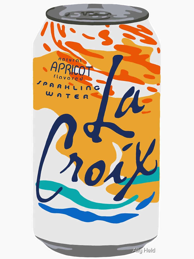 "Apricot La Croix can" Sticker by 775426 | Redbubble