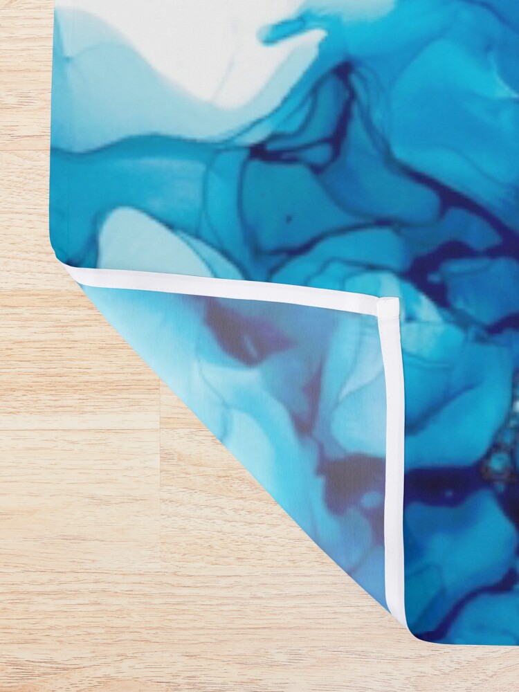 "Turquoise and Periwinkle Smoke: Original Abstract Alcohol Ink Painting ...