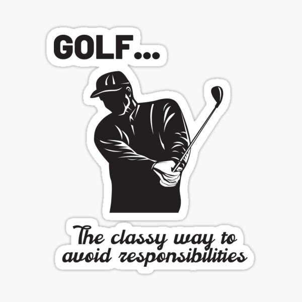 "Funny golf design" Sticker by JustCreativity | Redbubble