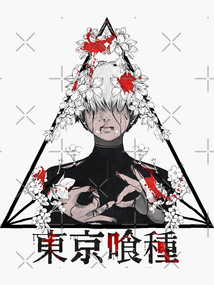 "Kaneki Blood red Roses" Sticker for Sale by Shinu | Redbubble