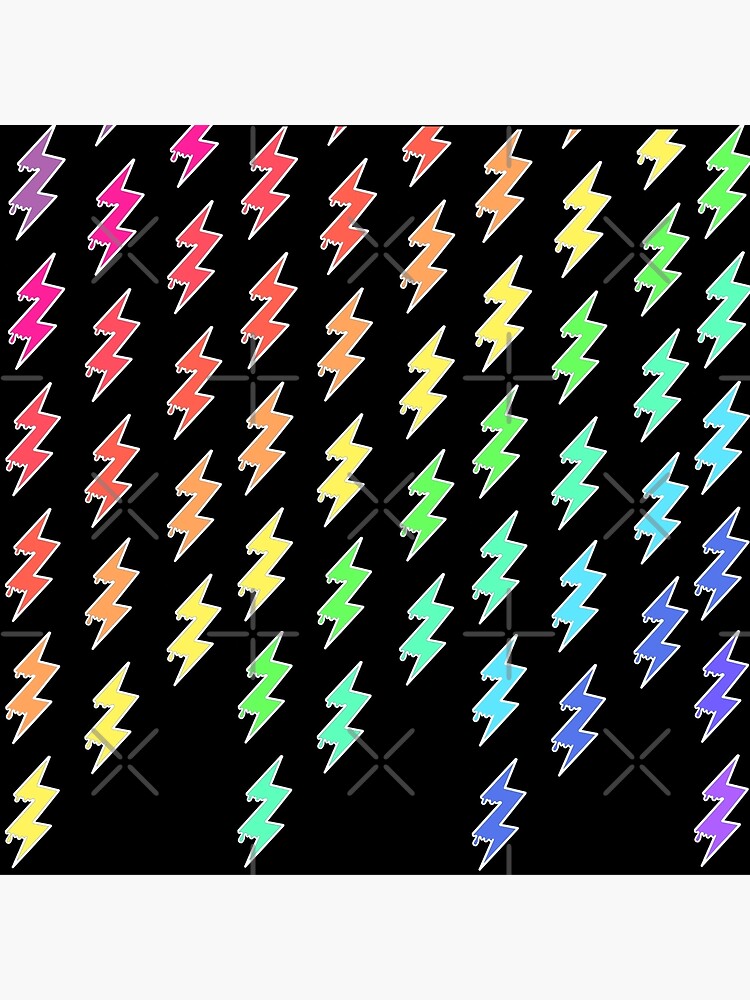 "Rainbow lightning bolts" Poster for Sale by kathleenkwiat | Redbubble