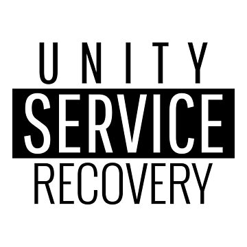 "Unity Service Recovery Alcoholic" Sticker for Sale by tees4gees ...