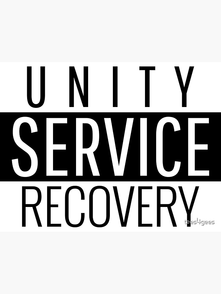 "Unity Service Recovery Alcoholic" Sticker for Sale by tees4gees ...