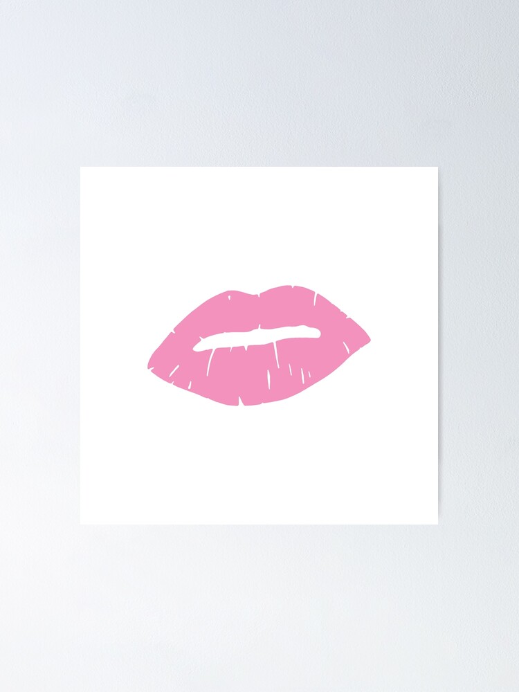 "Light Pink Lips Print and Pattern 2" Poster by CFAT | Redbubble