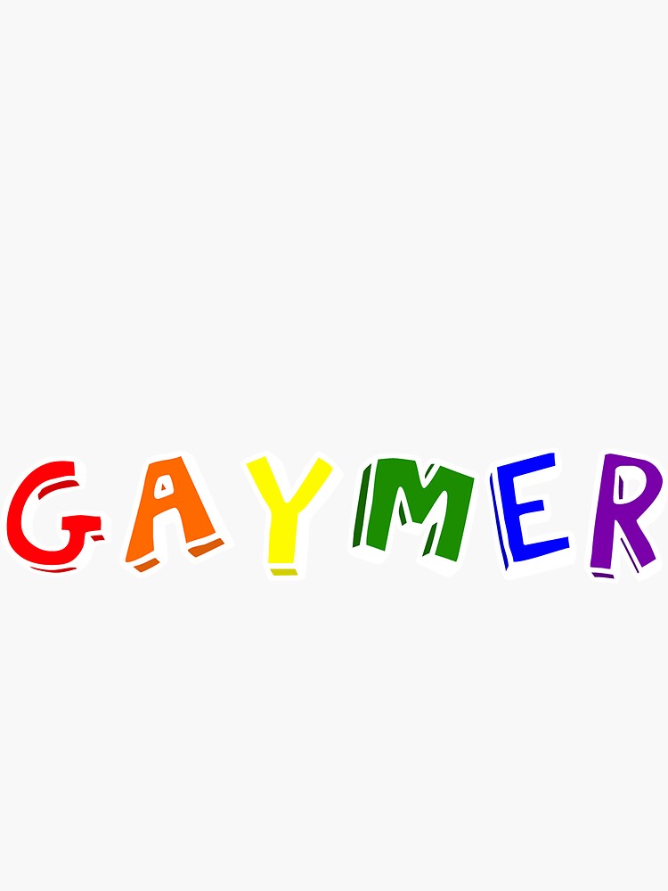 "Colourful Rainbow Gaymer LGBTQ+ Typography " Sticker for Sale by ...
