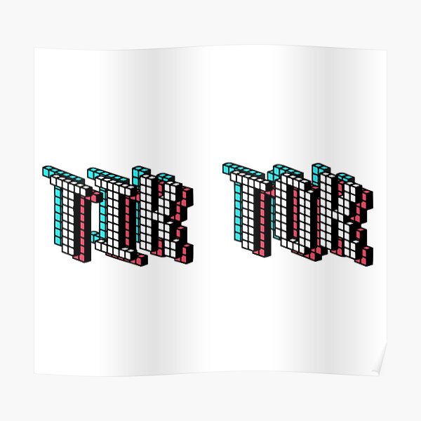"TIKTOK tik tok " Poster for Sale by SketchyDuette | Redbubble