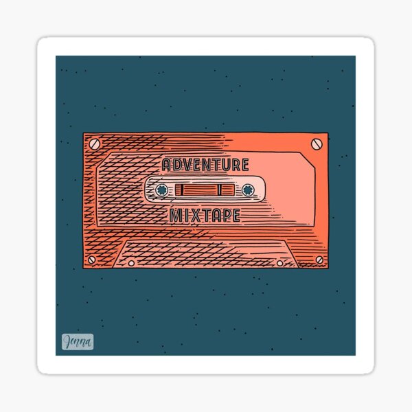 "Adventure Mixtape" Sticker by jennastaller | Redbubble