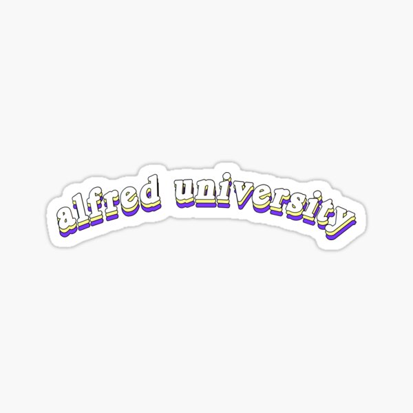 "groovy alfred university" Sticker for Sale by sophiafinger | Redbubble