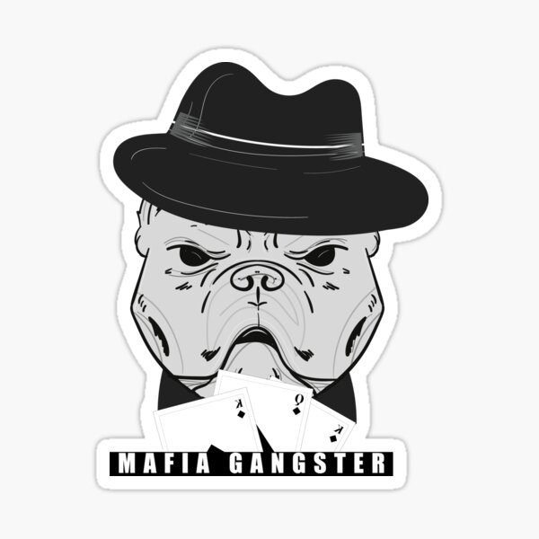 "Dog mafia Gangster" Sticker by marwanla | Redbubble