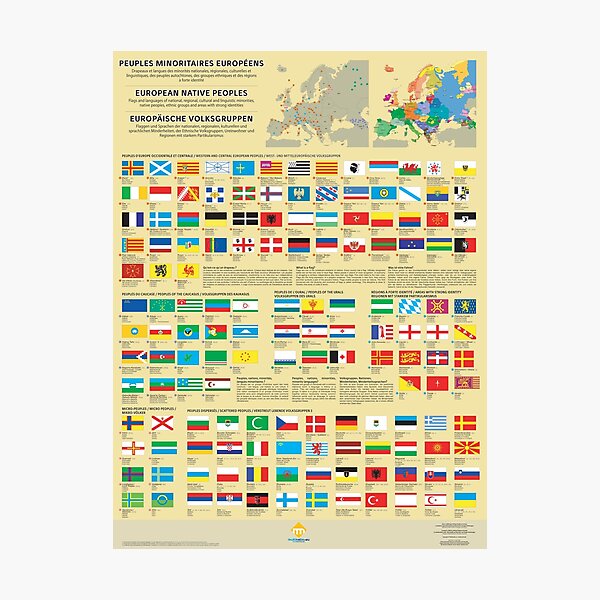 "Posters of flags of European minority peoples" Photographic Print for ...