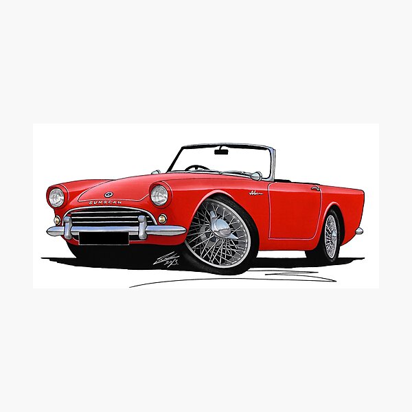 "Sunbeam Alpine Red" Photographic Print for Sale by yeomanscarart ...