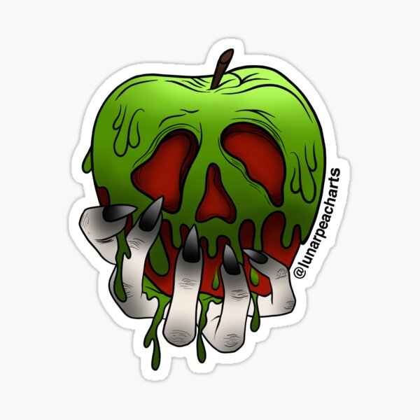 "Poison Apple" Sticker for Sale by LunarPeachArts | Redbubble