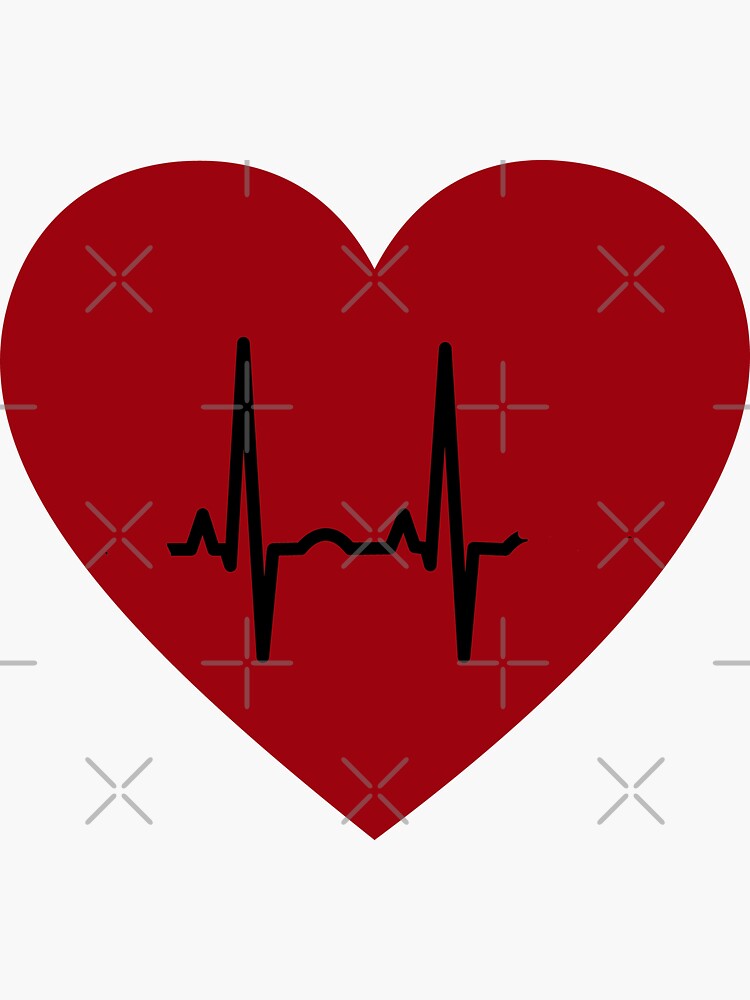"heart health love heart rate" Sticker for Sale by niki-viki | Redbubble