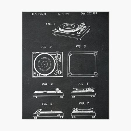 "Record Player Patent Drawing" Art Board Print by EbukaAmadiObi19 ...