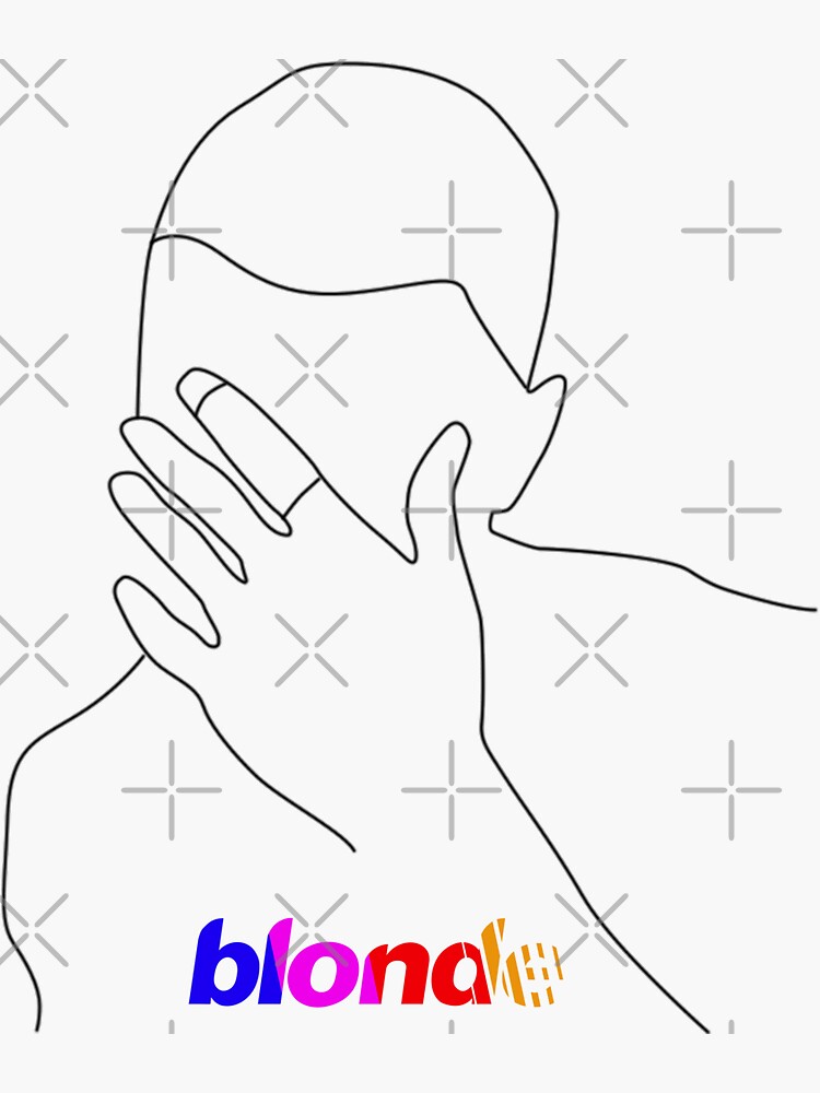 "frank ocean outline // blonde" Sticker for Sale by LLCRG | Redbubble