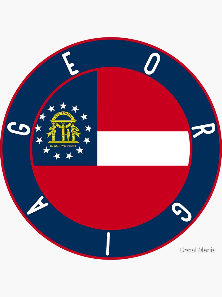 "Georgia Flag Decal" Sticker by zsonn | Redbubble