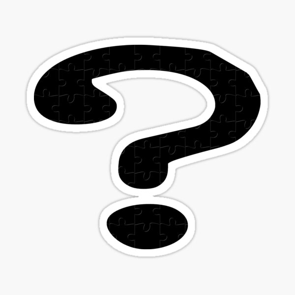 "Black question mark" Sticker by Davidfs | Redbubble