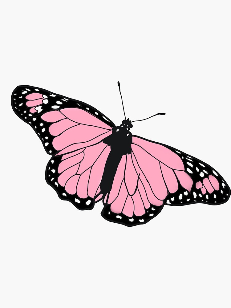"pink vsco butterfly" Sticker by dmatsssss | Redbubble