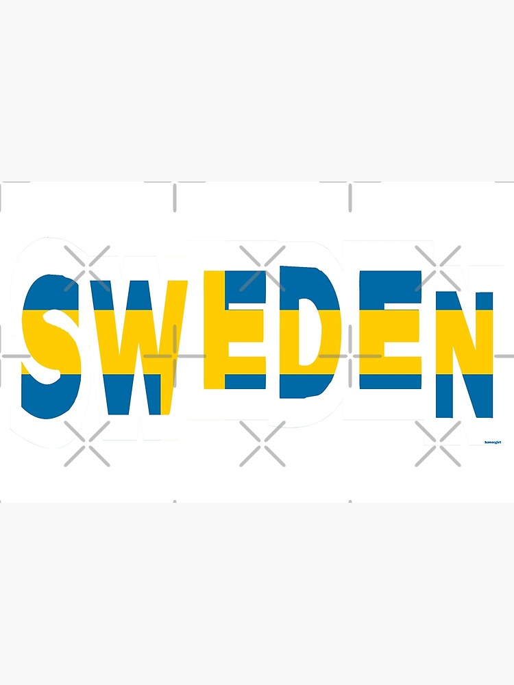 "Sweden Font With Swedish Flag" Poster by Havocgirl | Redbubble