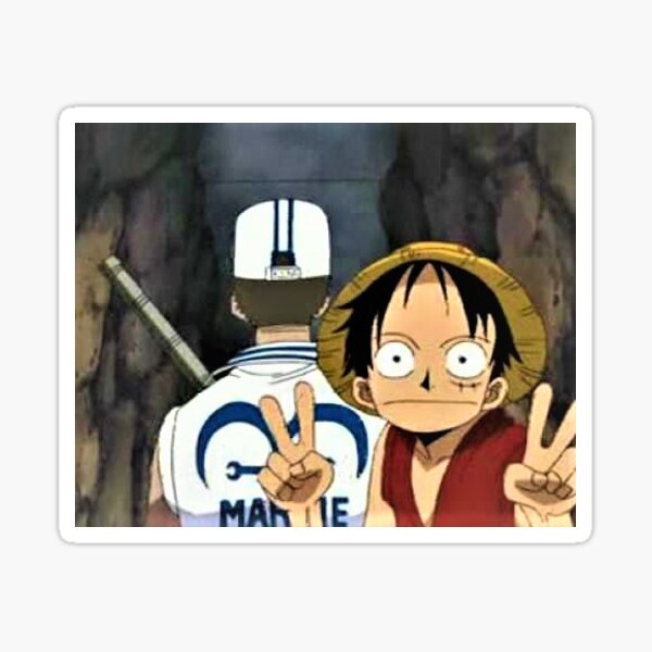 Pegatina «Pegatina Signo de la paz de Luffy» de Pirateking112 | Redbubble