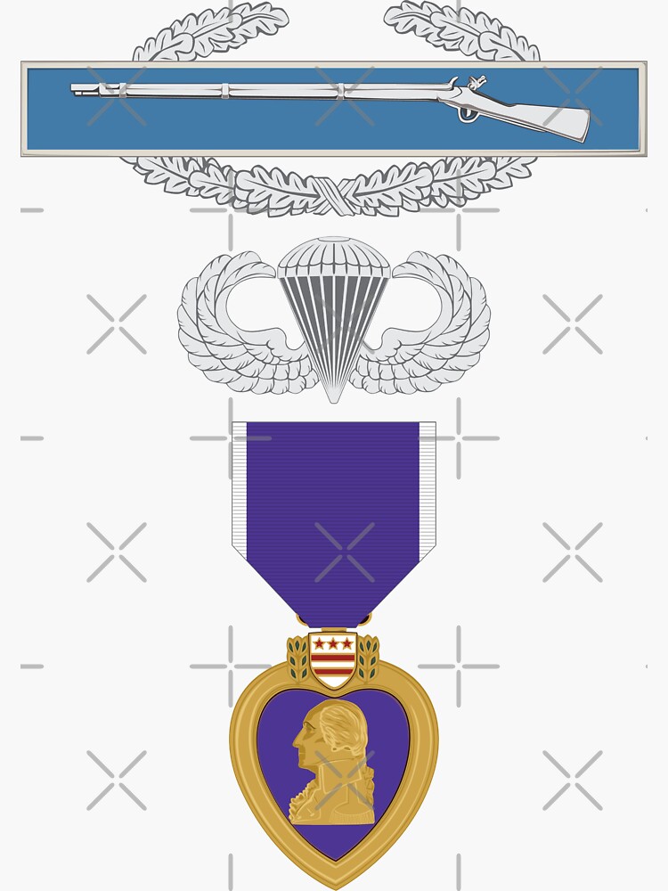 "CIB Airborne Purple Heart" Sticker for Sale by jcmeyer | Redbubble