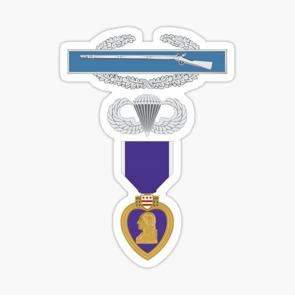 "CIB Airborne Purple Heart" Sticker for Sale by jcmeyer | Redbubble