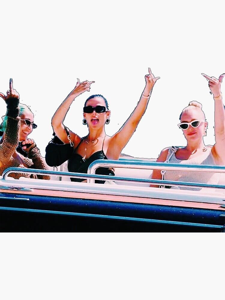 "middle finger girls" Sticker by colllaged | Redbubble