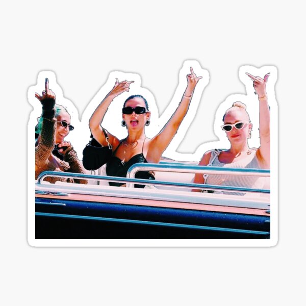 "middle finger girls" Sticker by colllaged | Redbubble