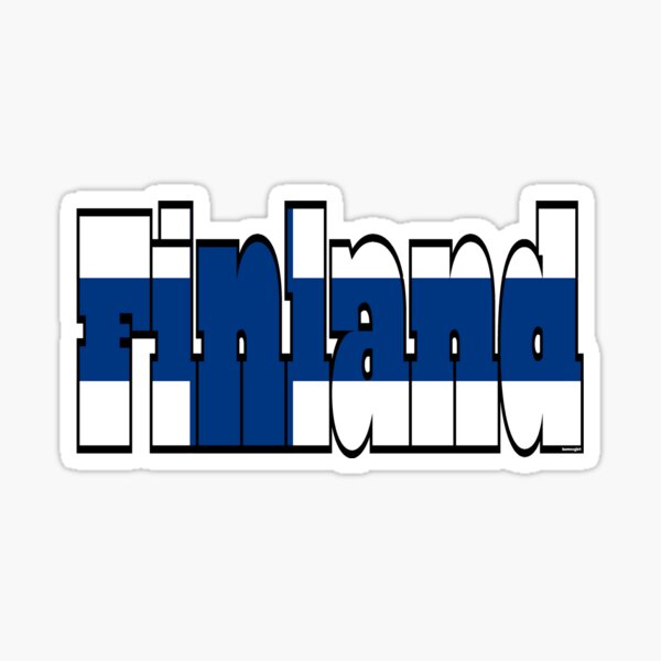 "Finland Font with Finnish Flag" Sticker for Sale by Havocgirl | Redbubble