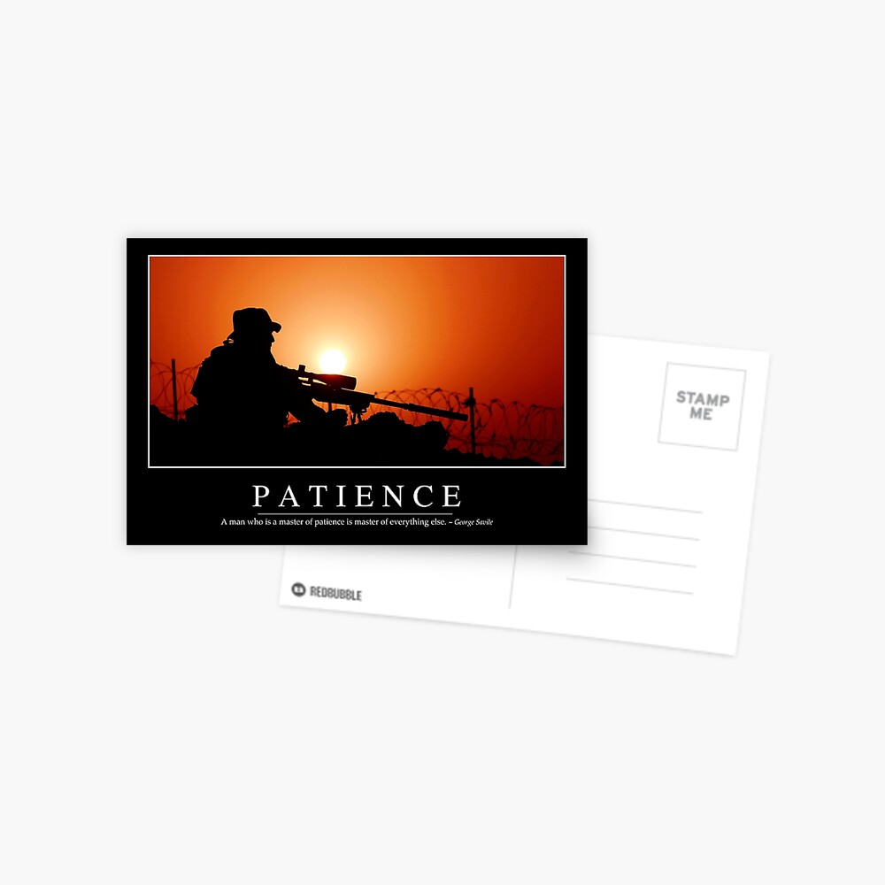 "STK107154M-Patience: Inspirational Quote and Motivational Poster ...