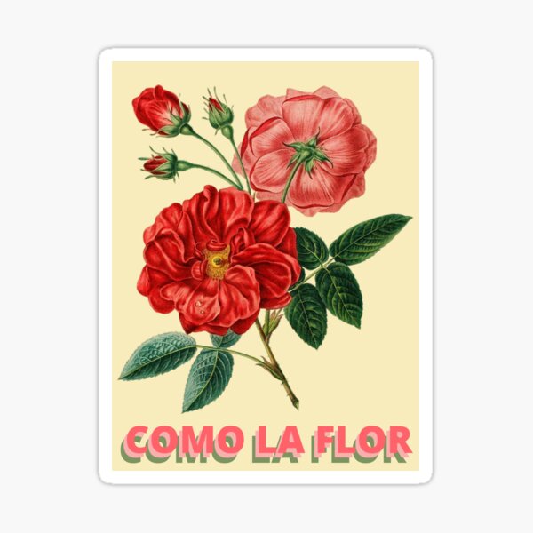 "COMO LA FLOR" Sticker by la-rosalia | Redbubble