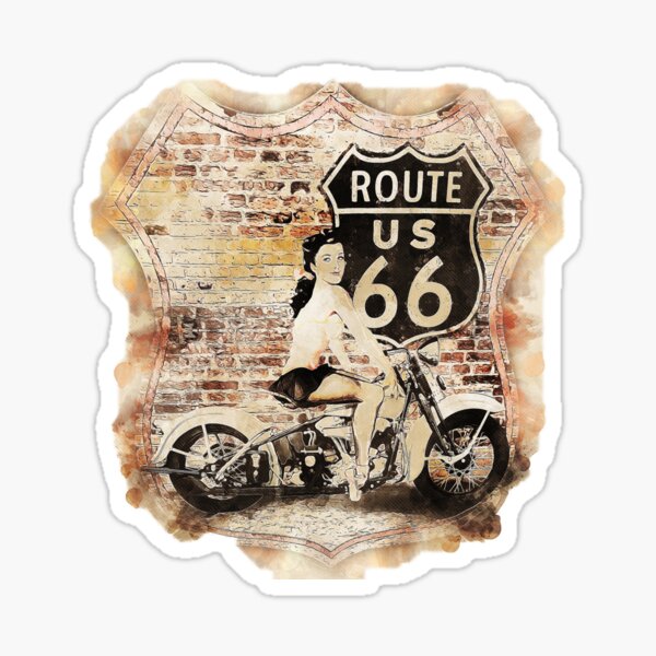 "Route 66 USA Vintage Highway" Sticker for Sale by joseech | Redbubble