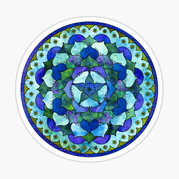 "Star Mandala Ocean" Sticker by TigerTorreArt | Redbubble